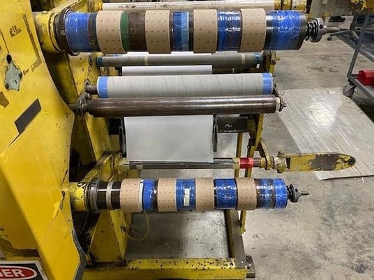 Arrow #325, duplex slitter rewinder, 24" unwind, 18" rewind, score ...