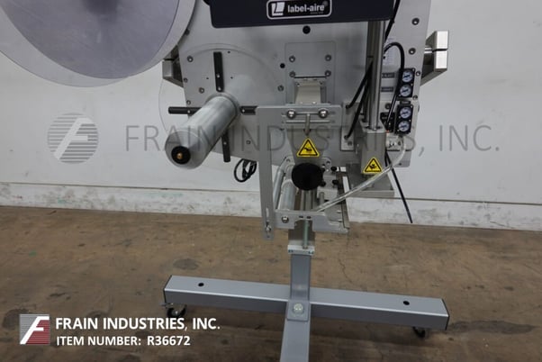 Label-Aire #3114TS, pressure sensitive, blow tamp spot labeler, control ...