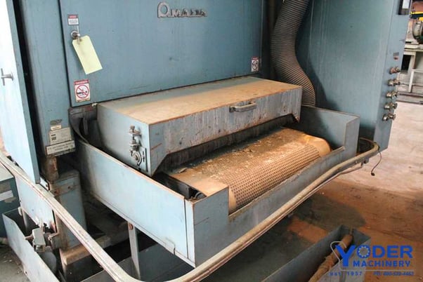 Amada #CS360HDDM, wet belt metal deburring machine, 36" wheel ...