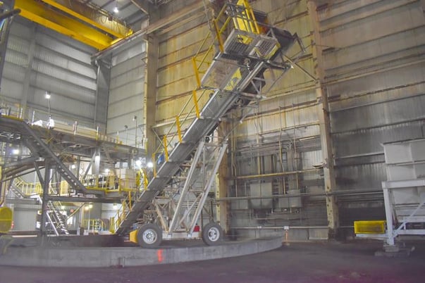 24" x 60' Hoover #60-ft., Radial Stacker, Electric radial Wheels, 15 HP ...