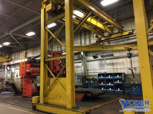 5 Ton, Pittsburgh single leg gantry crane, 21' span, 15' under hook ...