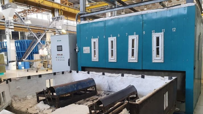 Mercury GLB-3000, Glass Bending Furnace, 118" x 75" size, 6 - 12 mm min ...