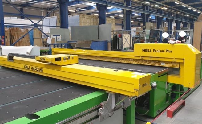Hegla Ecolam-37-Plus, Glass Cutting Line, L-R, 126" x 100" sheet size ...