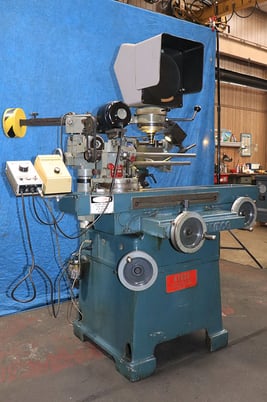 Hybco #1900/2100-SB, 10" optical comparator, 6" x 36" table, form ...