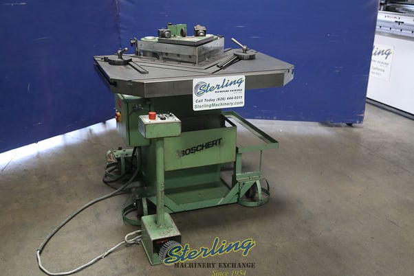 3/16" x 8-7/8" Boschert #LB12, hyd. notcher corner shear, 5 HP, emerg ...