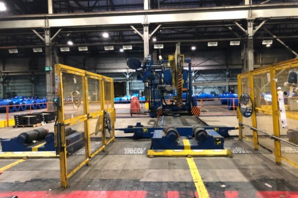 Samuel Strapping Systems #MEC-DAGI-1800, automated coil wrapping ...