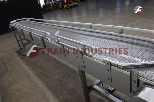 4-1/2" width x 194" L Stainless Steel, table top belt accumulation ...