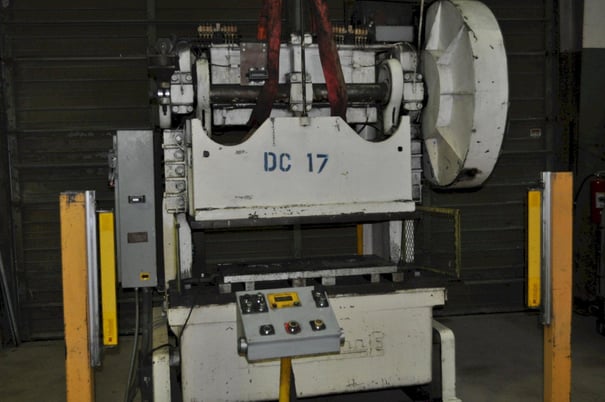 60 Ton, Rousselle #6B, double crank gap press, 4" stroke, 13" Shut ...