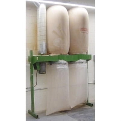 2400 cfm Dust Technology #DT- 50, dust collector, 5 HP, 10" inlet, 2 ...