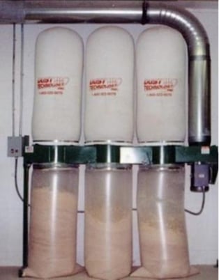 4450 cfm Dust Technology #DT-100, dust collector, 3-bag free-standing ...