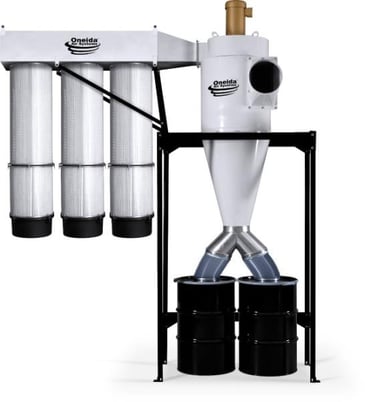 3800 cfm Oneida Air Systems #XXK10, cyclone dust collector, with after ...