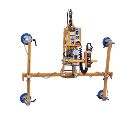 250 lb. Anver ETL-25M4-60-2/44, vacuum lift w/powered tilt, (4) round ...