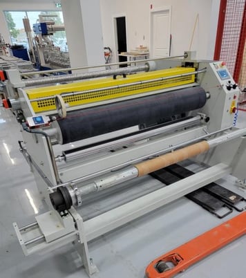 Unimak SM-1600-FPB, paper slitter and rewinder, 63" wide x 23-5/8 ...