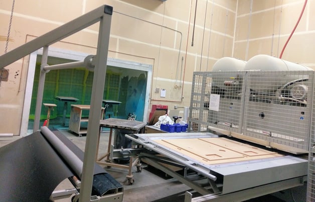 Shaw Almex TL-4-4-5EL, membrane press, 2-1/2" thick, 52" wide dual tray ...