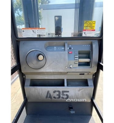 3000 lb. Crown #RC3020-30, stand-up fork lift, 3-stage mast, 190" ma ...