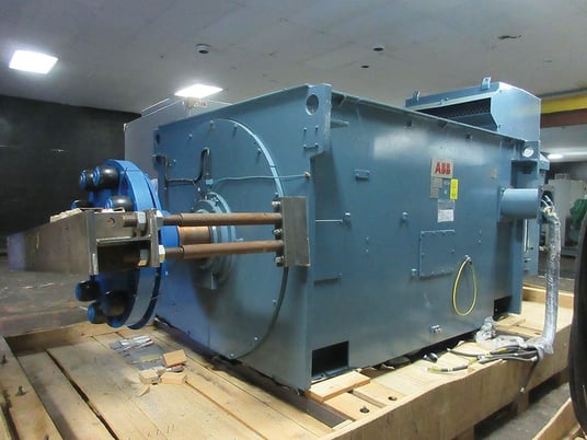 7500 HP 896 RPM ABB, Frame AML800, wound rotor (slip-ring) AC motor For ...