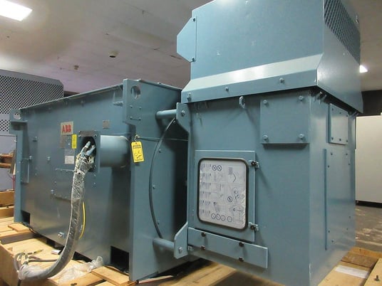 7500 HP 896 RPM ABB, Frame AML800, wound rotor (slip-ring) AC motor For ...