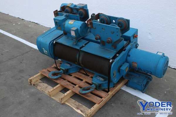 3 Ton, Shaw-Box #516314-1, box radio controlled wire rope hoist, 15 ...