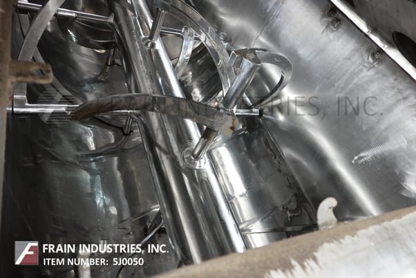 250 cu.ft. J.H. Day, double ribbon mixer, 304 Stainless Steel contact ...