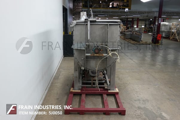 250 cu.ft. J.H. Day, double ribbon mixer, 304 Stainless Steel contact ...