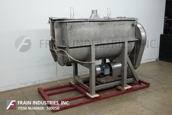 250 cu.ft. J.H. Day, double ribbon mixer, 304 Stainless Steel contact ...