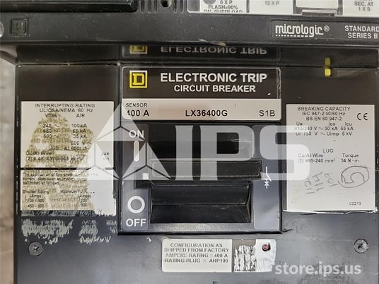 Square D Lx I-line Mccb Micrologic Series B Lsig, 400 Amps Ampacity for ...