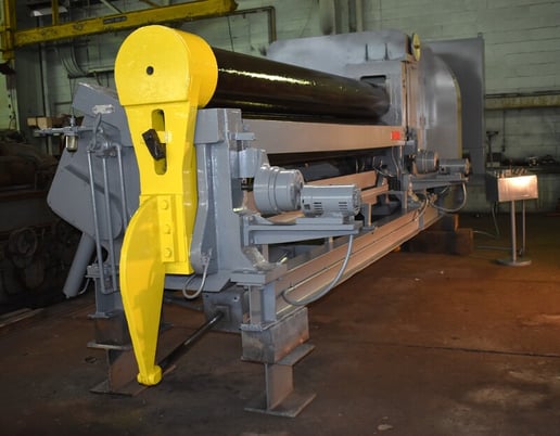 12' x 19/32" Bertsch #11, initial type plate bending roll, 15" dia top ...