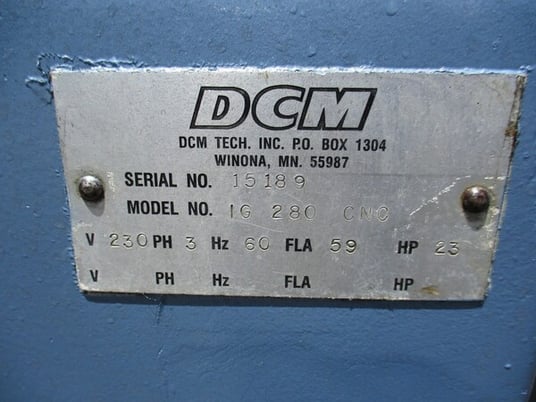 DCM #IG-280, CNC Blanchard Type Grinder, 12" wheel, 20" chuck, 20 HP ...