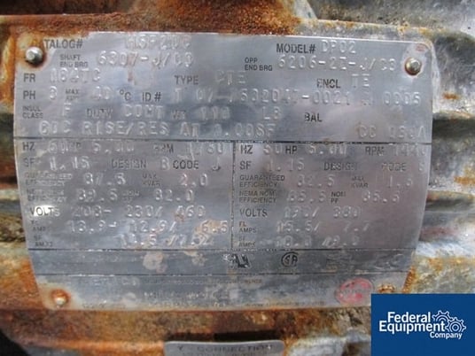 3" Unibloc Rotary Lobe Pump, Stainless Steel, 5 HP, 230/460 volt motor ...