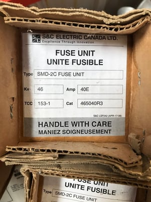 40 Amp. S & C Electric Co, SMD-2C fuses & SMD fuse ends, vert offset ...