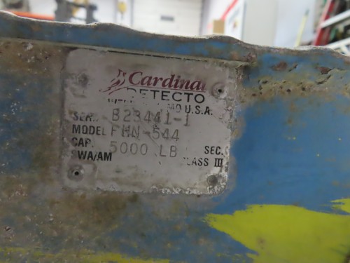 5000 lb. Cardinal #FHN-544 Detecto digital floor scale, 48" x 48" x 5 ...