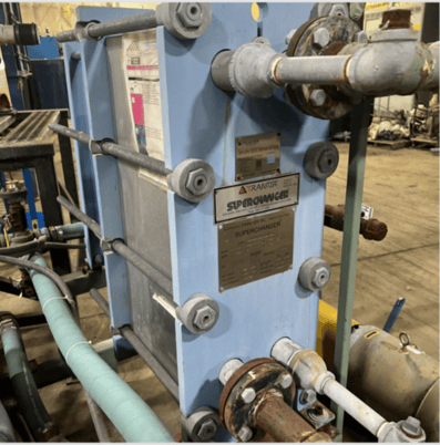 146.04 sq.ft. Tranter Superchanger #GLD-013-H-5-NR-108, heat exchanger ...