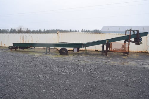 32" wide x 48' long, Incline refuse chevron belt conveyor, trough ...