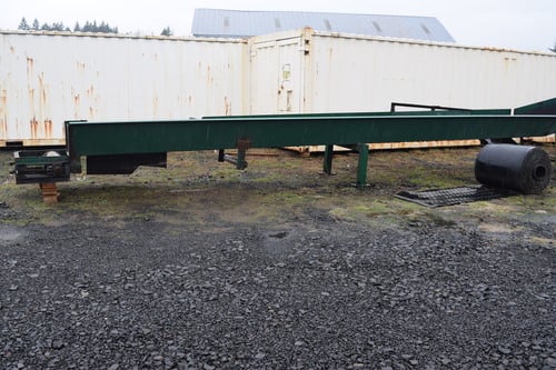 32" wide x 48' long, Incline refuse chevron belt conveyor, trough ...