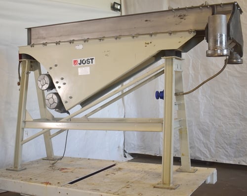 14" wide x 8' long, Stainless trough shaker vibrating conveyor ...