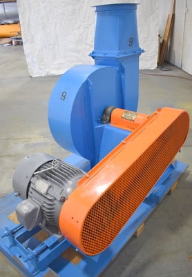 Material handling fan, matching high-efficiency dust cyclone, 25 HP, 12 ...