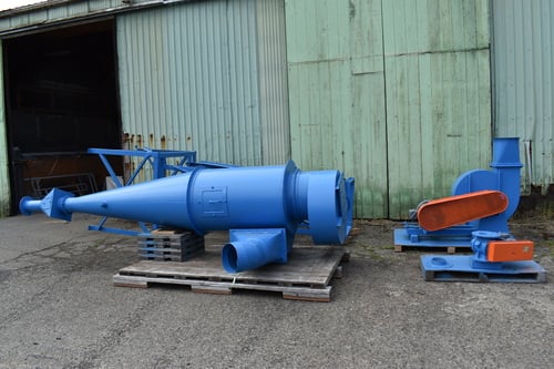 High efficiency dust cyclone with vortex breaker & rotary valve, 30 ...
