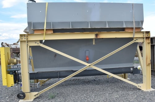 Bulk metering feeder surge bin hopper, with weigh chueck, scale & load ...