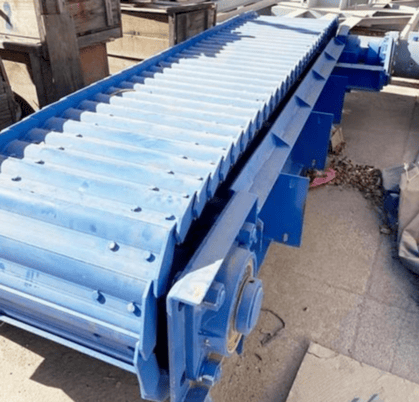 Petimex Apron Feeder, 30" wide pan, 10' length, steel reinforced ...