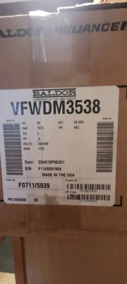 .5 HP 1770 RPM Baldor-Reliance Food Grade-BISSC Certified VFWDM3538 ...