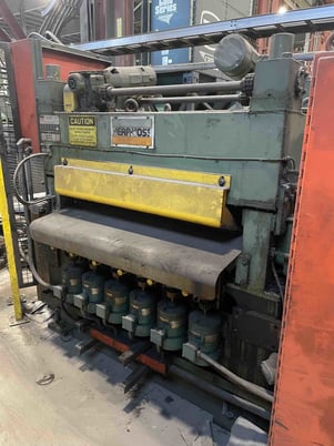 48" x .08" Herr Voss, 6-Hi precision leveler, 19 work rolls, 1.5" work ...