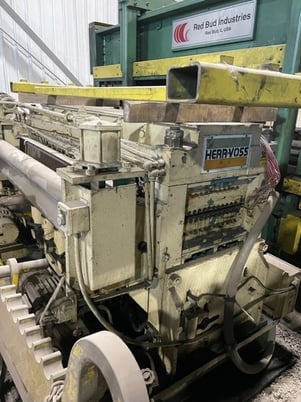 60" x .06" Herr Voss, 4-Hi precision leveler, 21 work rolls, 1.156 ...