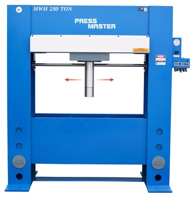 200 Ton, Press Master #HFP-200MWH, H-frame hydraulic press, 20" stroke ...