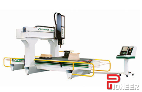 Onsrud #F122S, CNC router, 5-Axis, 120" x 60" table, 122" X, 80" Y, 29-41" Z, 12 HP, 24000 RPM ...
