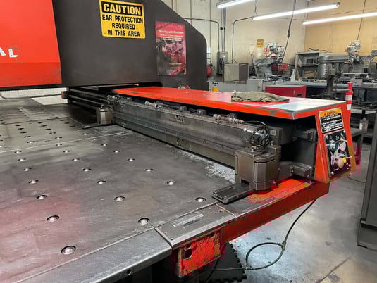 33 Ton, Amada #Pega-357, CNC turret punch, 58 station, 2 automatic ...
