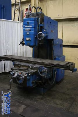 OKK #MDH-5V, vertical mill, 18" x96" table, 30 HP, #50 NS, power draw ...