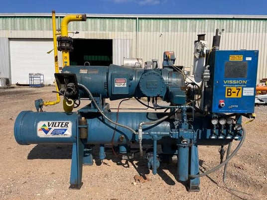 60 HP Vilter VSM361, Rotary Screw Compressor Package, 3600 RPM for Sale ...