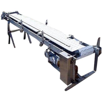 24" wide x 9.6' long, Stainless Steel Belt Conveyor, Adjustable height ...