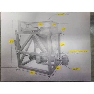 3.5" diameter, Acrison #403-4000-6000-105Z-KK, Weight-loss-differential ...