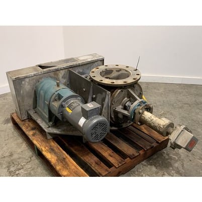 10" Flotronics, Stainless Steel Rotary Airlock Feeder Valve, 3 HP, 16.5 ...